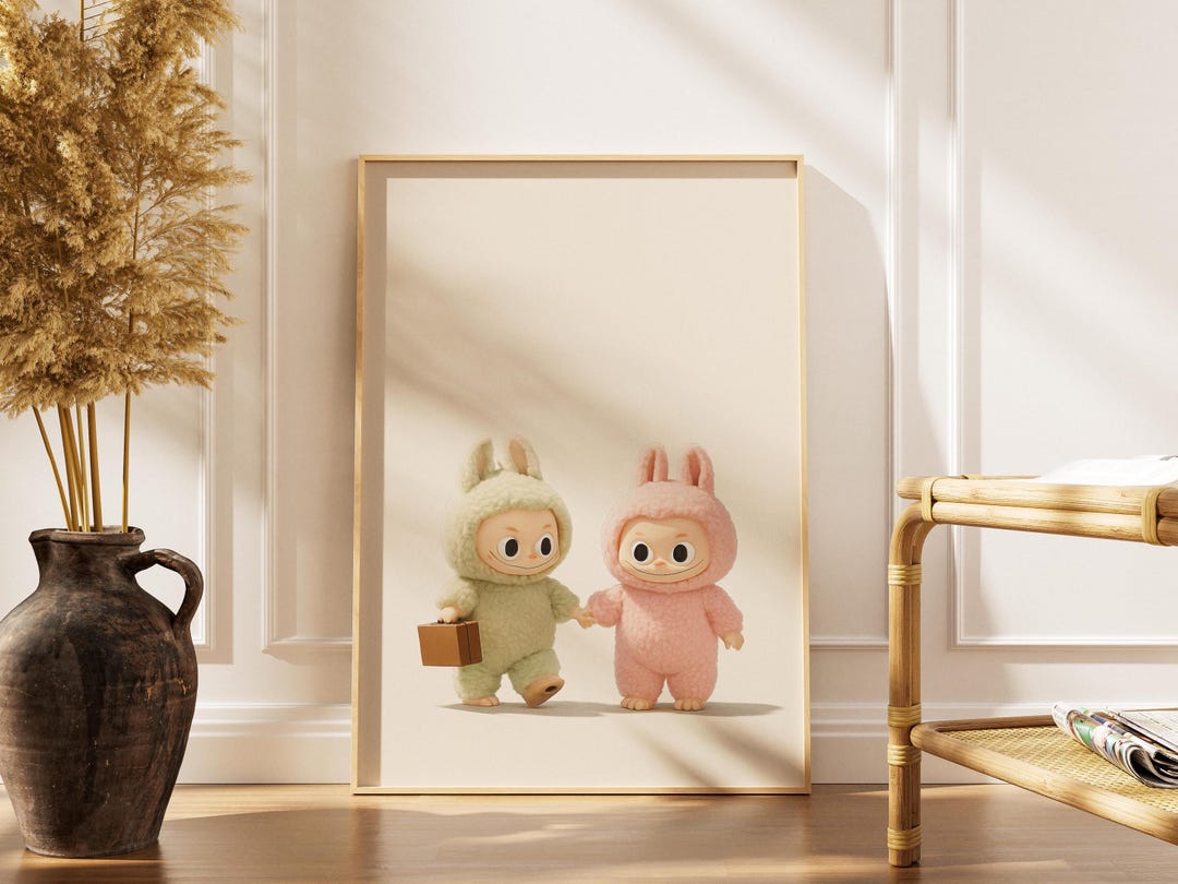 Labubu Bunny Poster: Kawaii Anime Nursery Art Print (digital Download ...