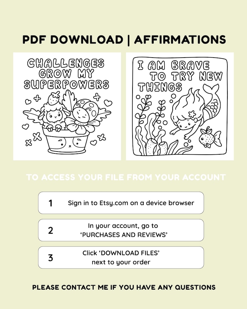 Printable Affirmation Coloring Pages for Kids | Positive Mindset ...