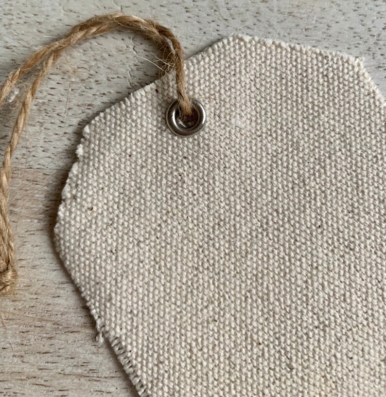12 Natural Canvas Hang Tags With Jute Twine Bridesmaid Gift - Etsy