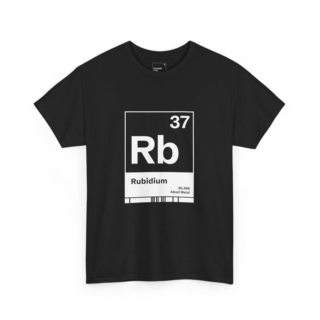 Rubidium Periodic Table Shirt - Cotton Tee With Emission Spectrum - Etsy