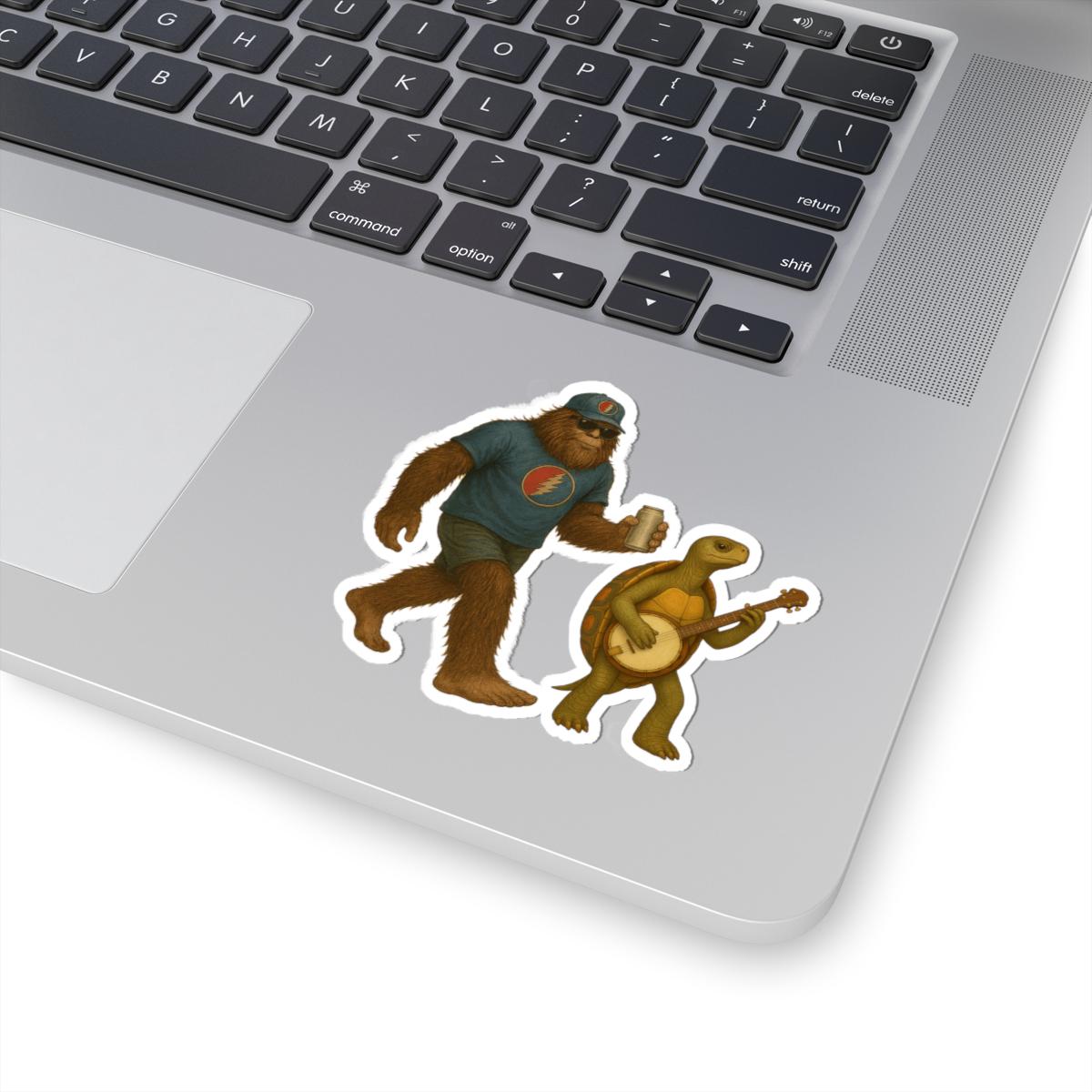 Deadhead Bigfoot & Banjo Turtle Kiss-cut Stickers | Grateful Dead ...