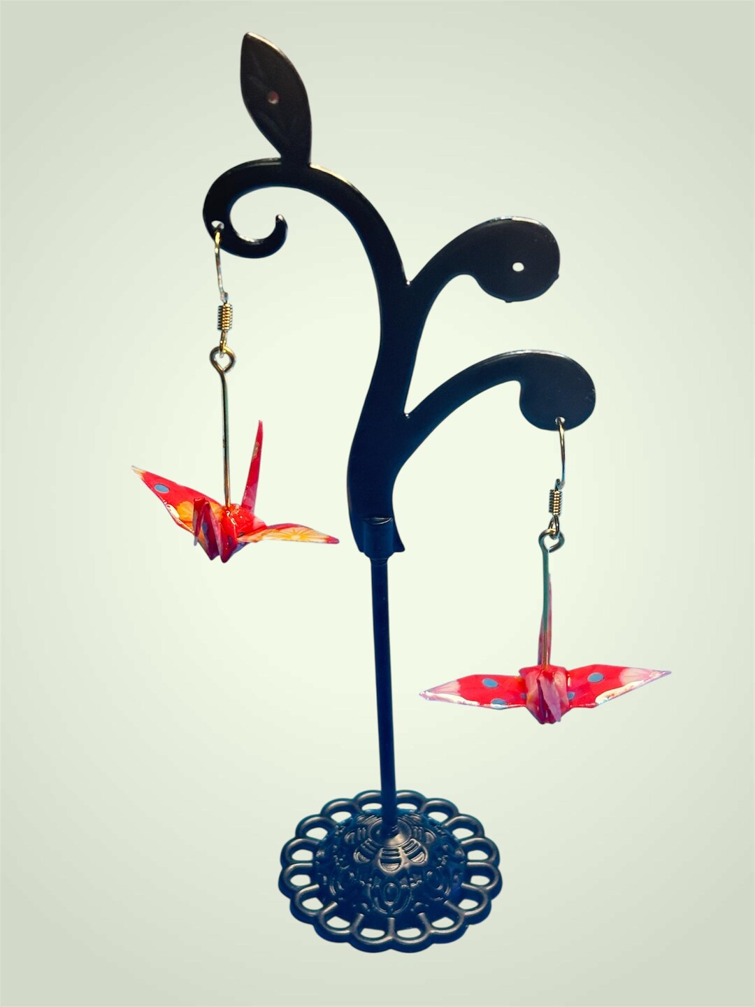 Resin Origami Crane Earrings: Japanese Paper Jewelry, Symbol of Peace ...