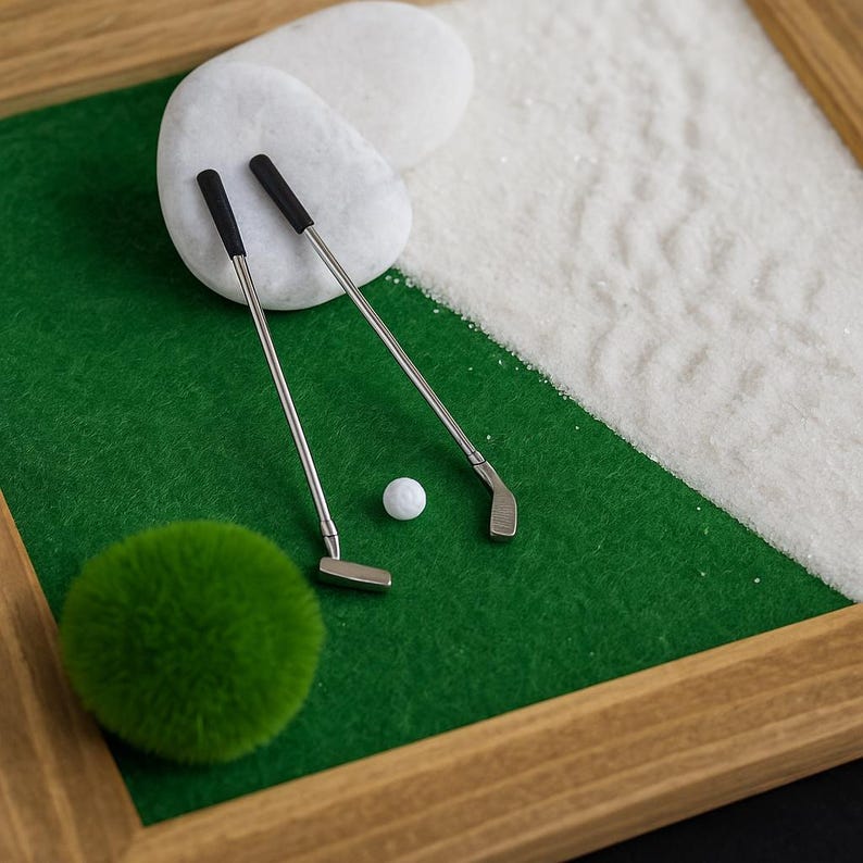 Mini Golf Zen Garden: Desk Relaxation Kit With Gemstone & Sachet - Etsy ...