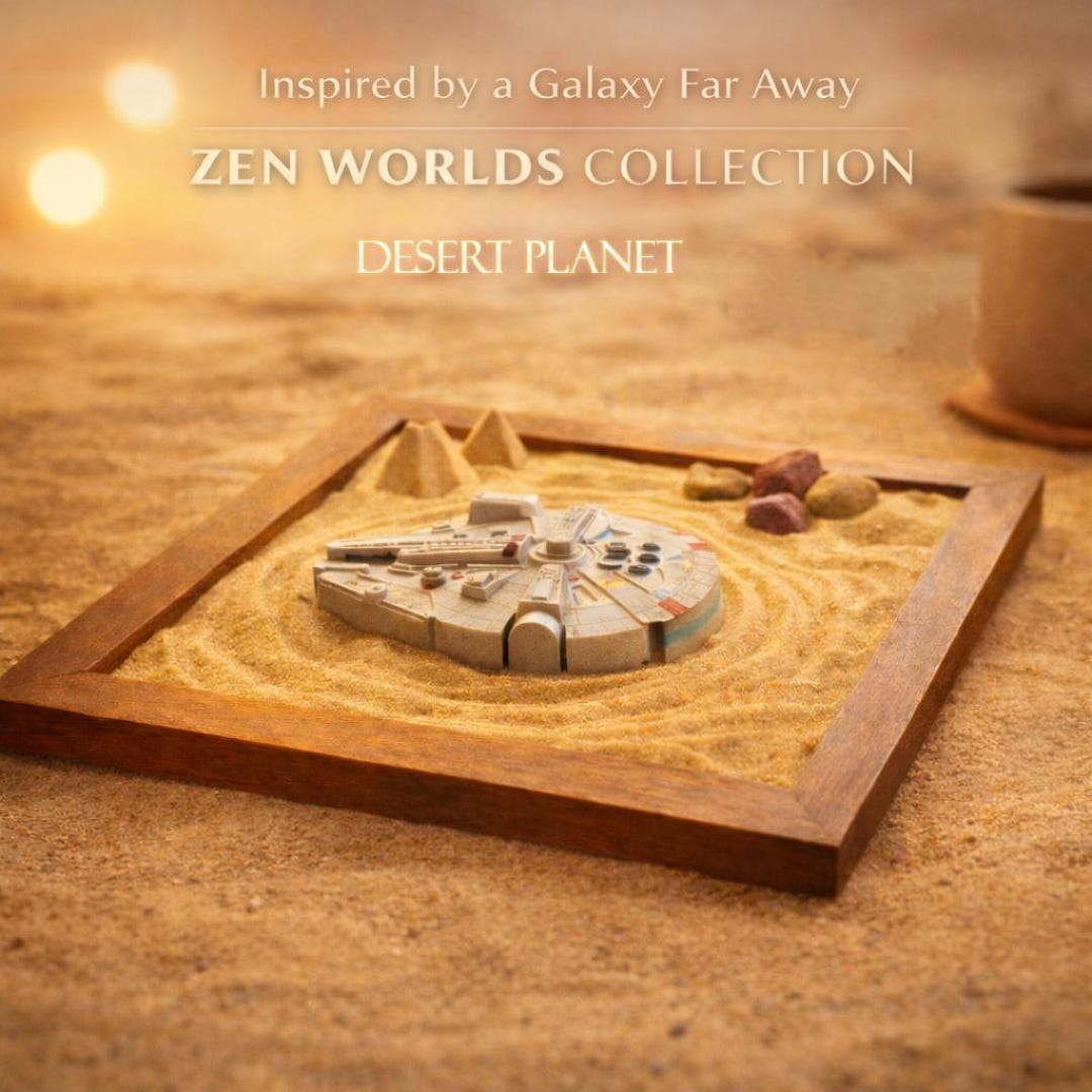 Zen Star Worlds Galaxy Desert Planet: Desk Relaxation Kit With Gemstone ...