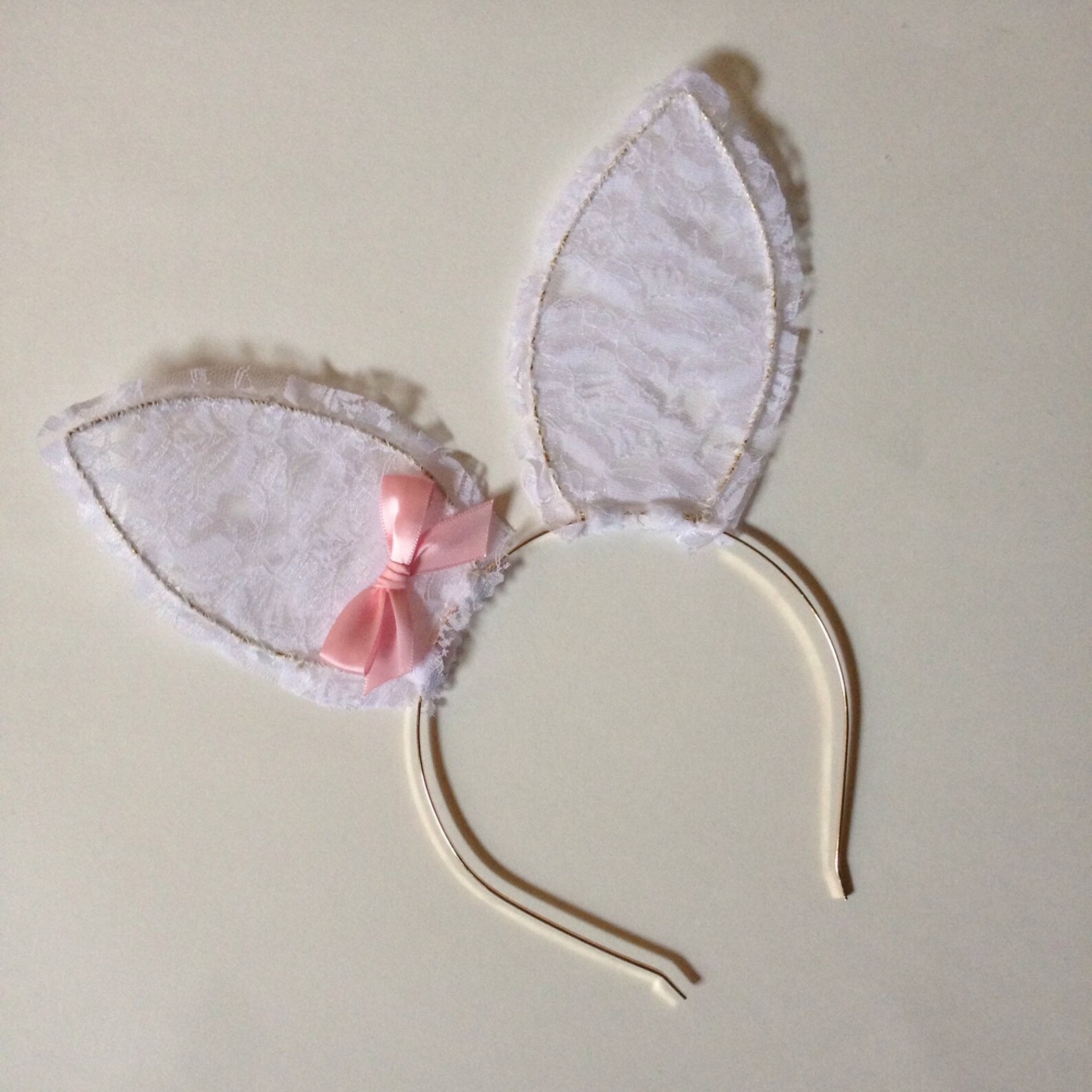 White Lace Bunny Ears - Etsy