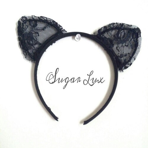 Lace Cat Ears - Etsy