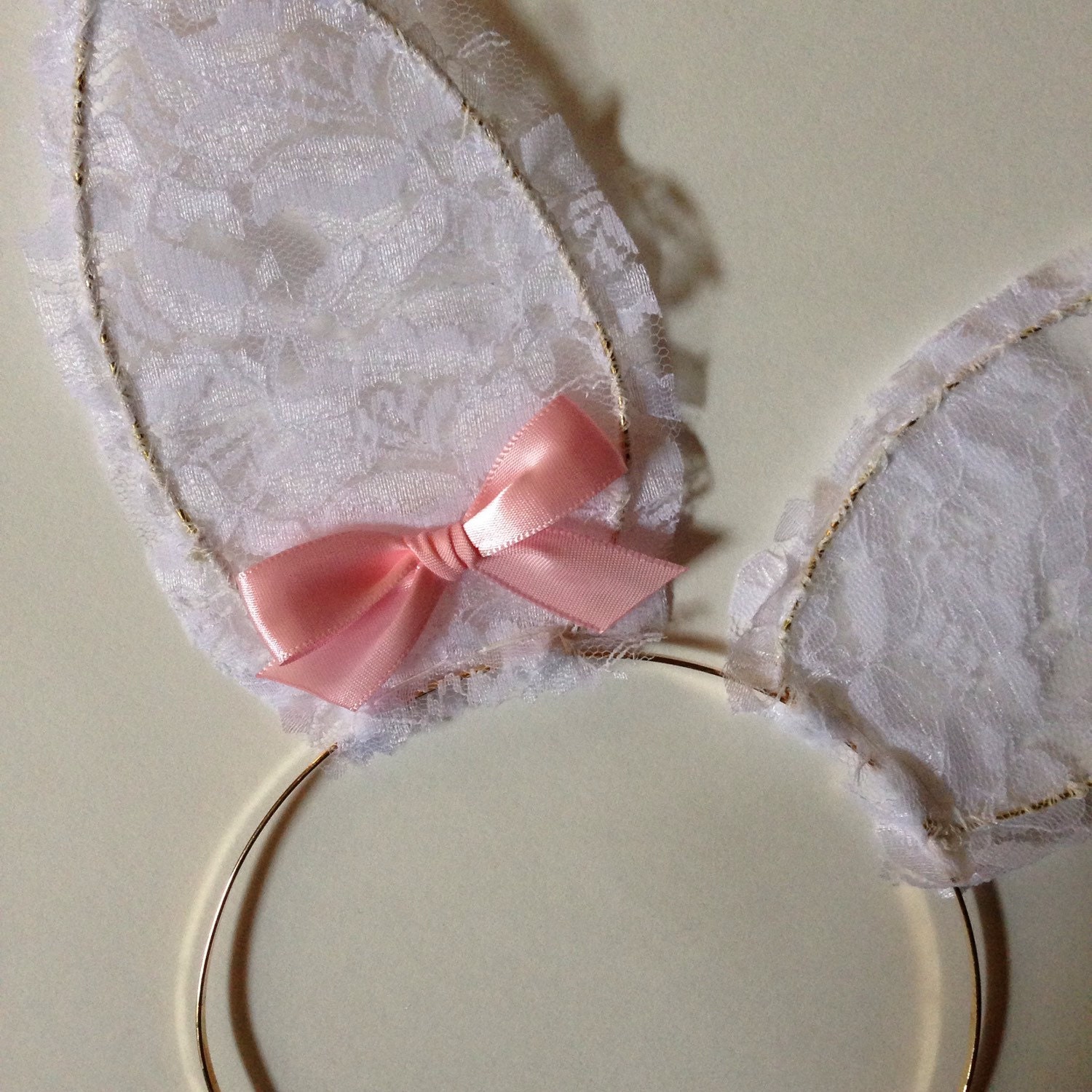 White Lace Bunny Ears - Etsy