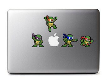 Raphael TMNT Ninja Turtles 8-bit Vinyl Decal | Etsy