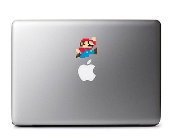 Mario From Super Mario Brothers Retro 8-bit Vinyl Decal | Etsy