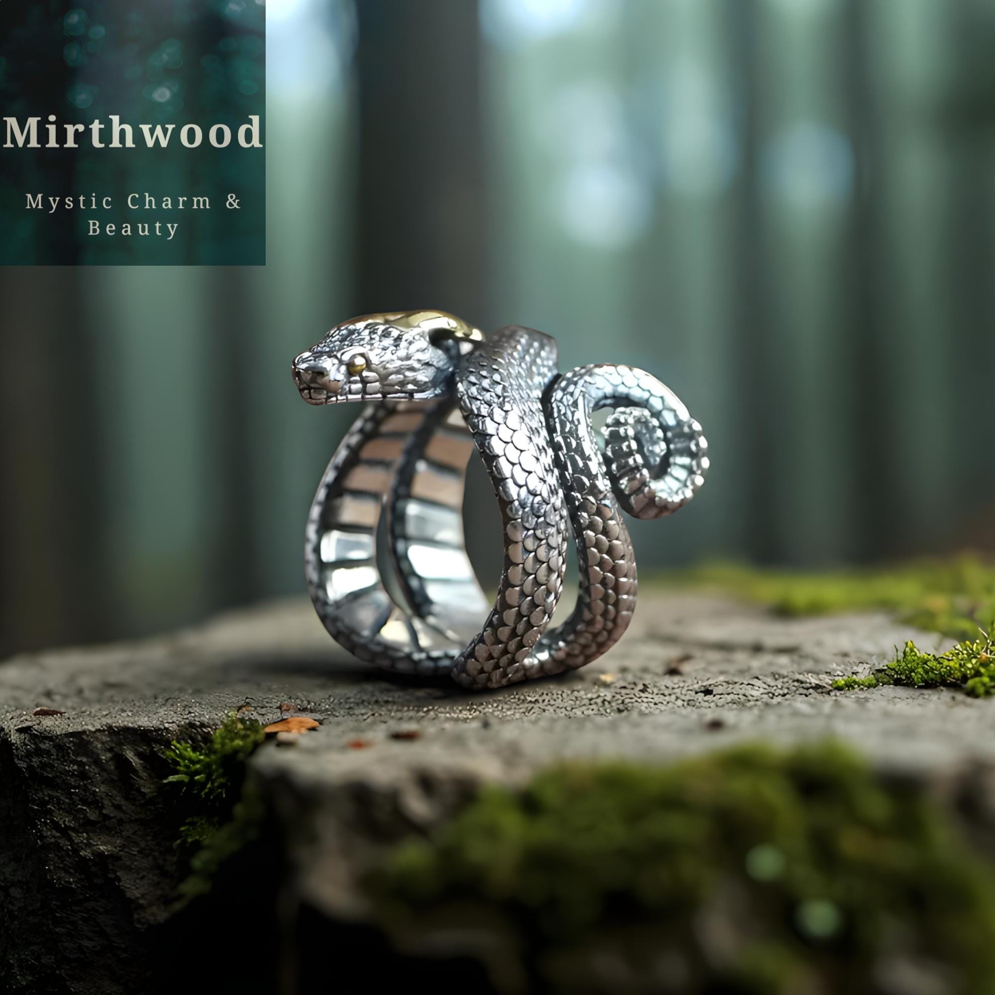 Sterling Silver Anaconda Snake Ring: Gothic Serpent Wrap, Adjustable - Etsy