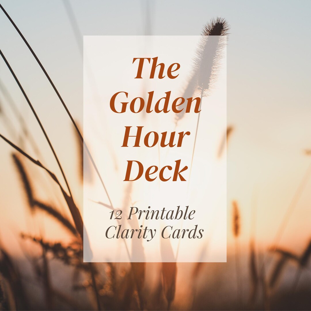 Golden Hour Deck | Printable Truth Cards for Clarity, Permission ...