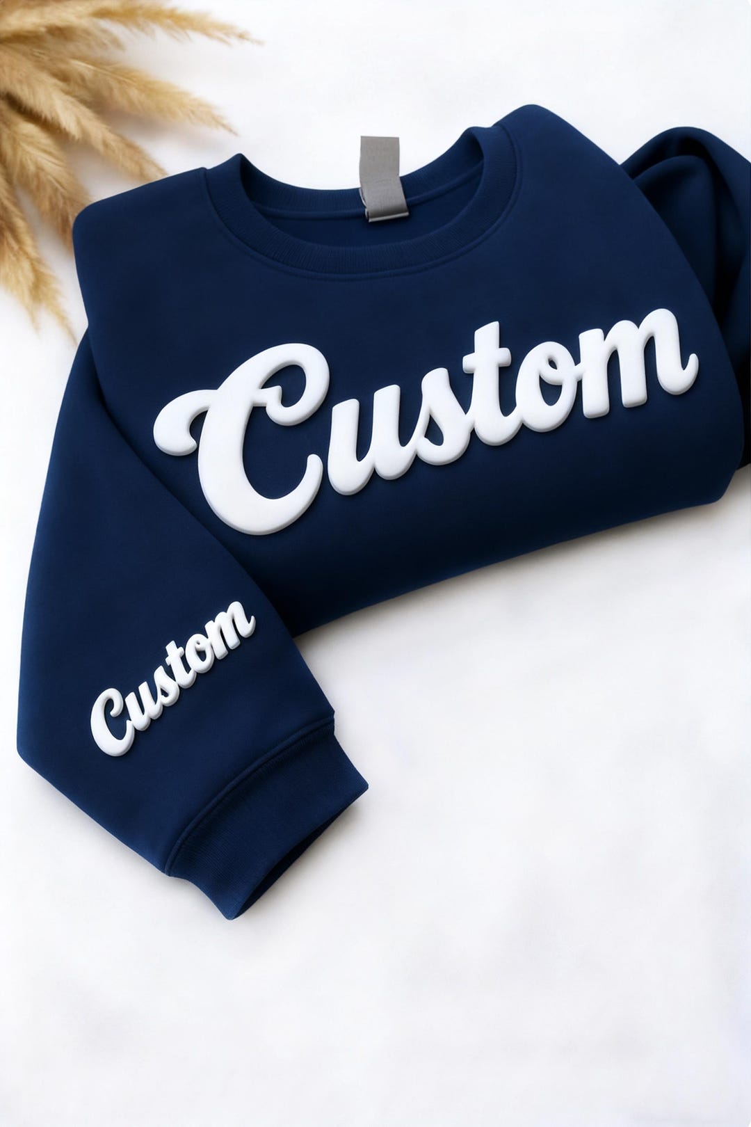 Custom Puff Print Team Name Sweatshirt,personalized Puff Writing for ...