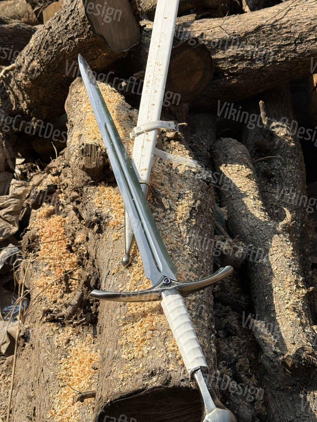 Hand-forged Blue & White Glamdring Sword | Gandalf Sword Replica | Lord ...