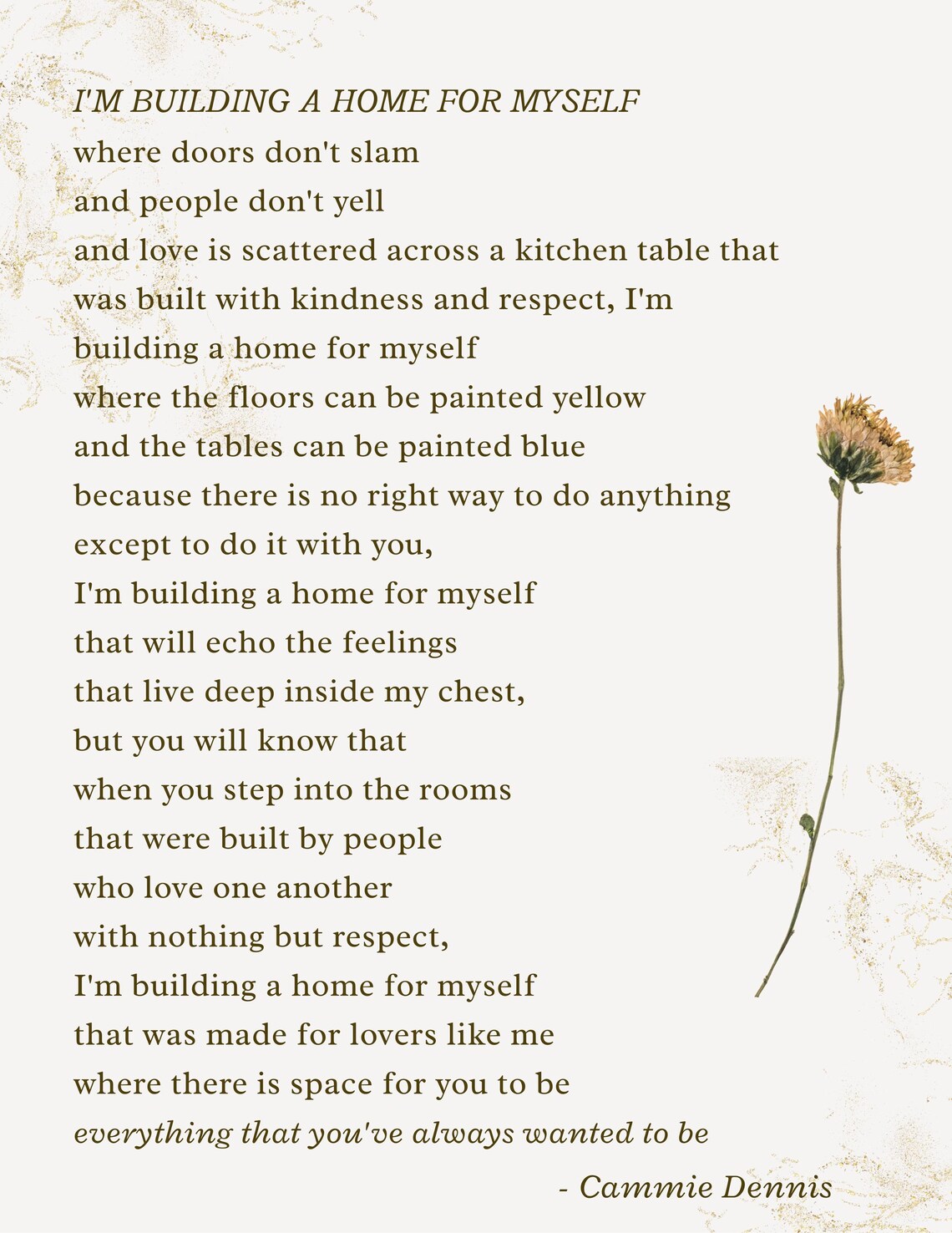 Poem - the Home I Am Building - Etsy