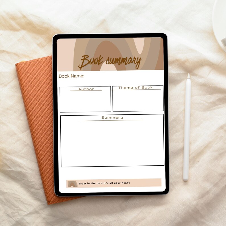 Book Summary Worksheet Printable | Reading Journal (digital PDF) - Etsy