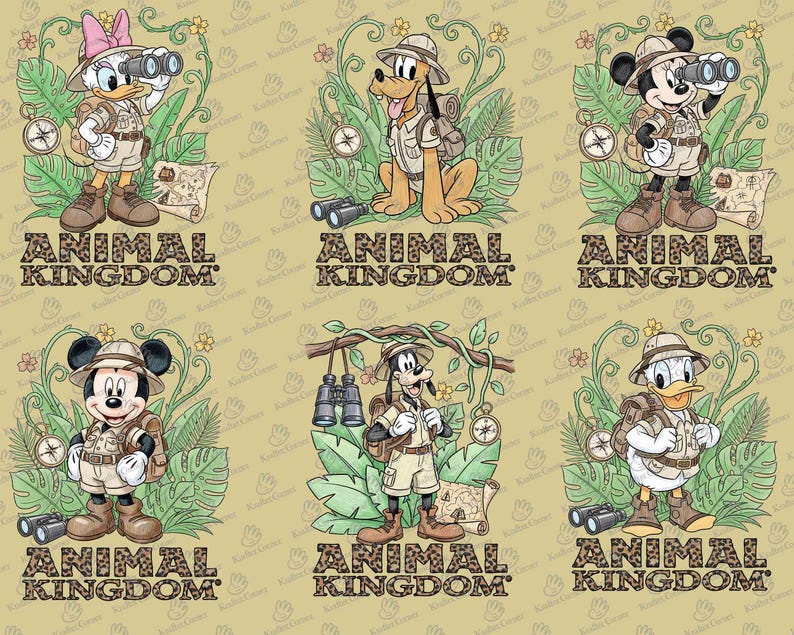Animal Kingdom PNG Bundle, Mouse & Friends Let's Get Wild Png, Magic ...