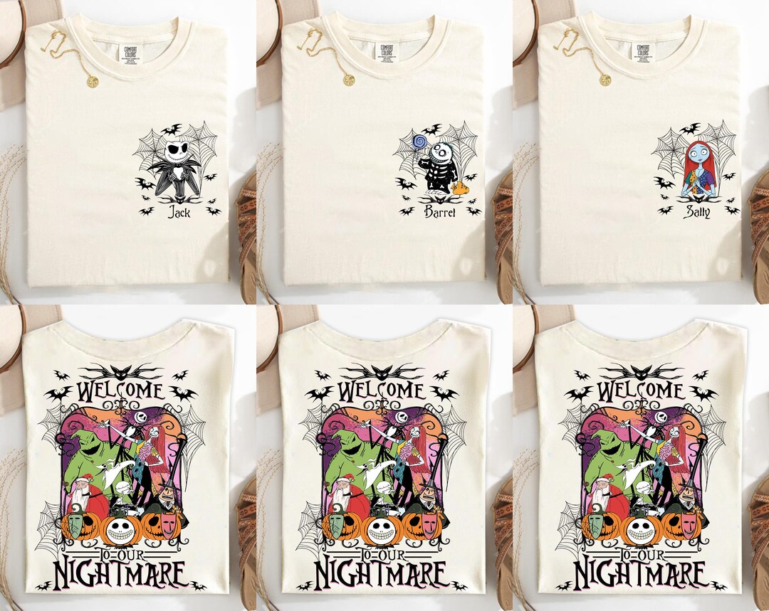 Personalized Name the Nightmare Before Christmas Characters Shirt ...