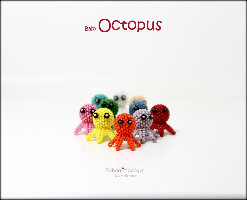 Bead Pattern Beaded Bead Baby Octopus Made With Seed Beads - Etsy UK