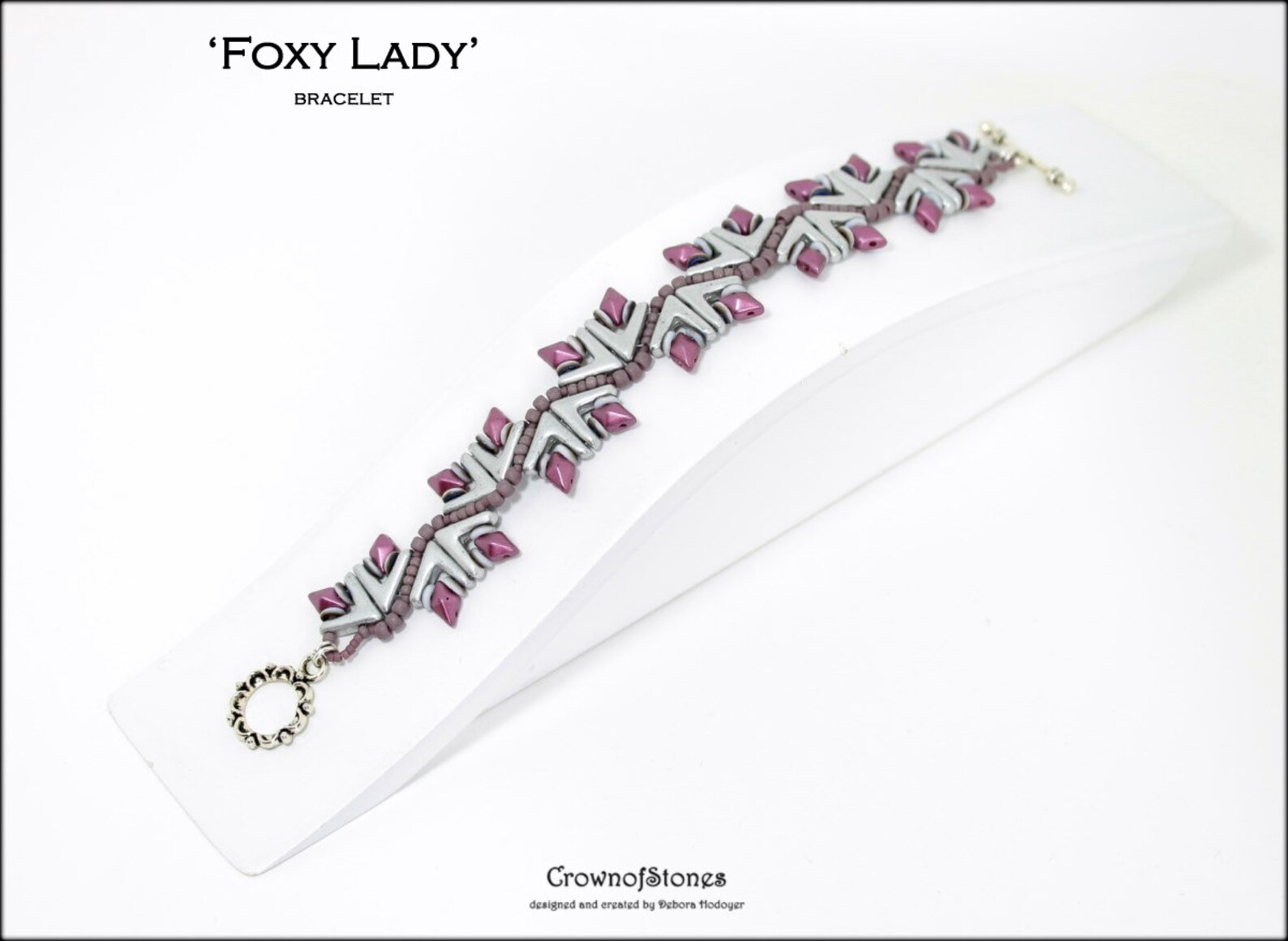 Bead Pattern Beaded Bracelet Foxy Lady Made With AVA Beads, Diamonduo ...