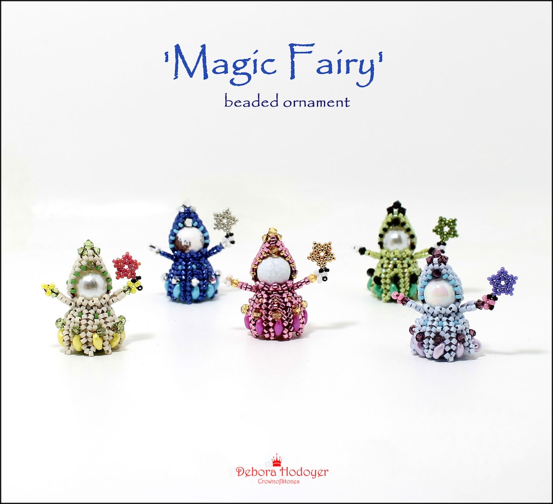 Bead Pattern Magic Fairy Beaded Ornament Miniature Made With Seed Beads ...