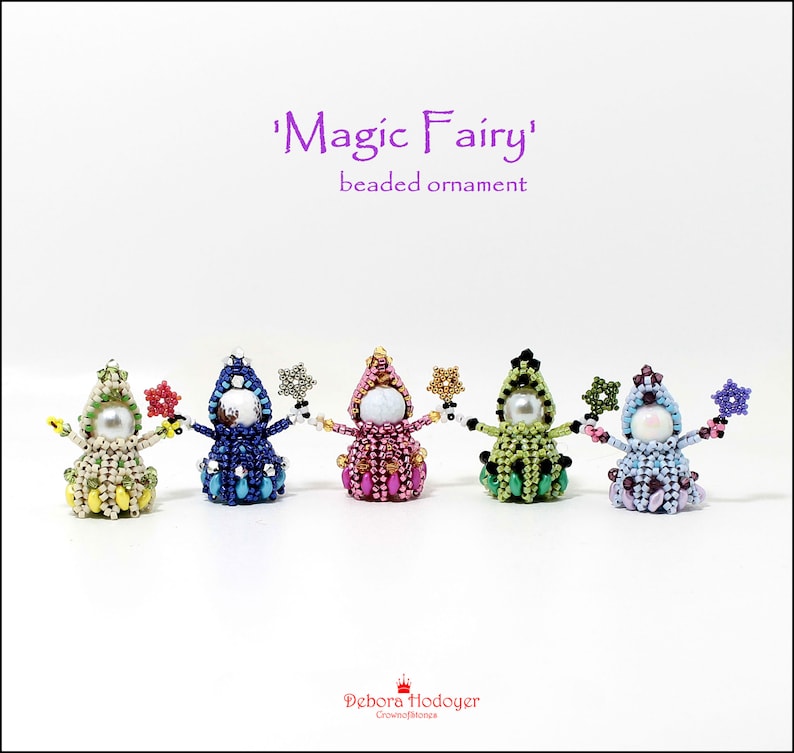 Bead Pattern Magic Fairy Beaded Ornament Miniature Made With Seed Beads ...