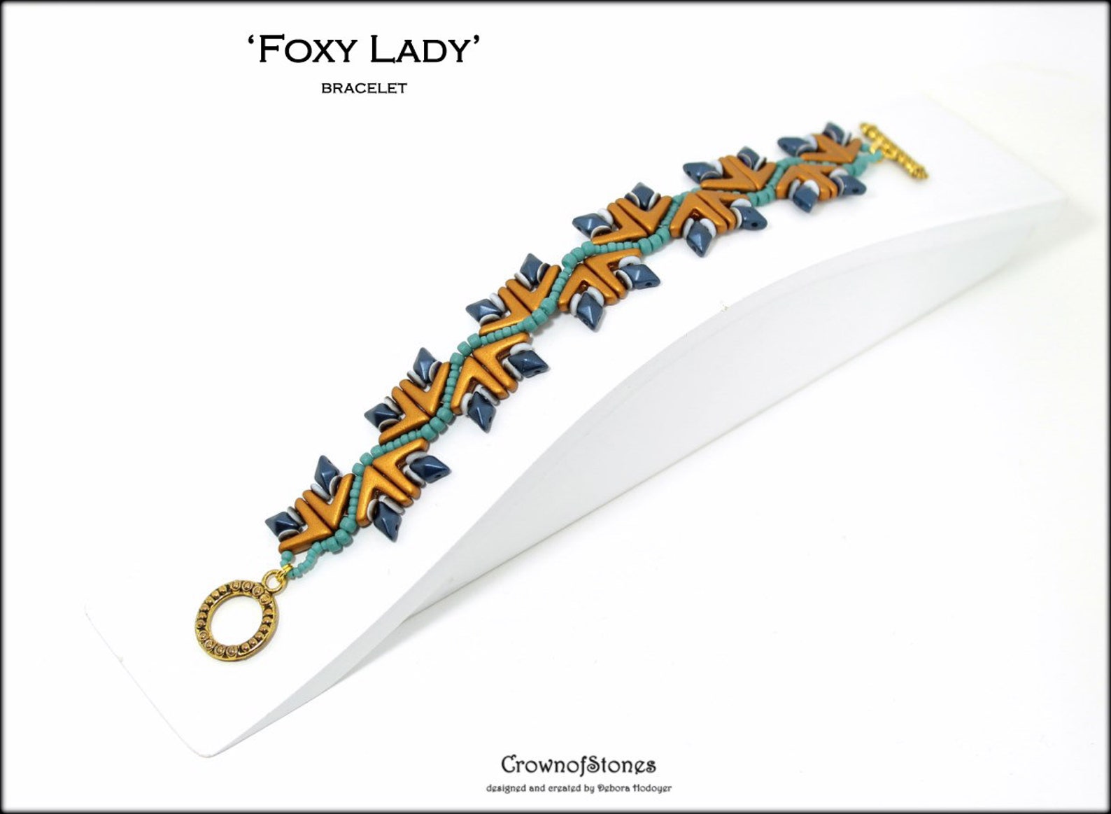 Bead Pattern Beaded Bracelet Foxy Lady Made With AVA Beads, Diamonduo ...