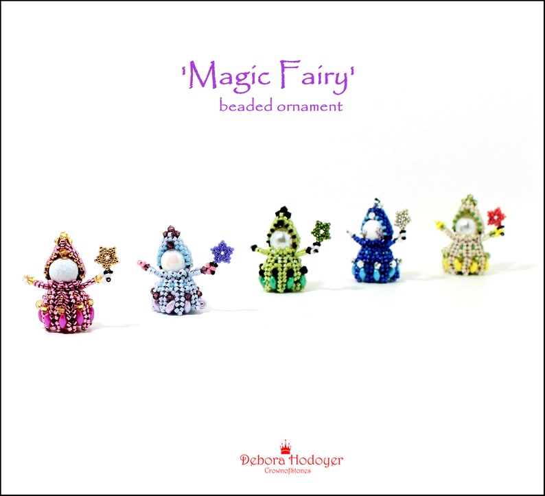 Bead Pattern Magic Fairy Beaded Ornament Miniature Made With Seed Beads ...