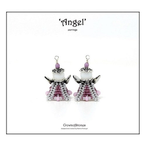Bead Pattern Beaded Angel Earrings Ornament With Seed Beads - Etsy