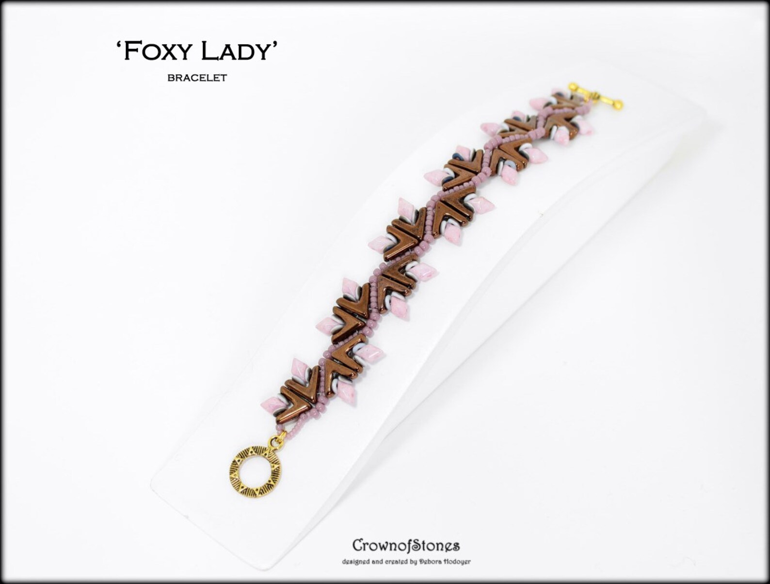 Bead Pattern Beaded Bracelet Foxy Lady Made With AVA Beads, Diamonduo ...