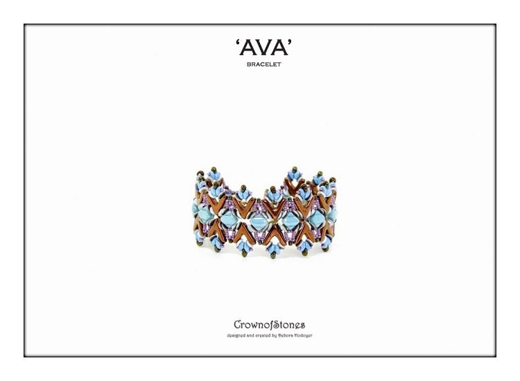 AVA Bracelet Pattern Made With AVA Beads Silky Beads O - Etsy