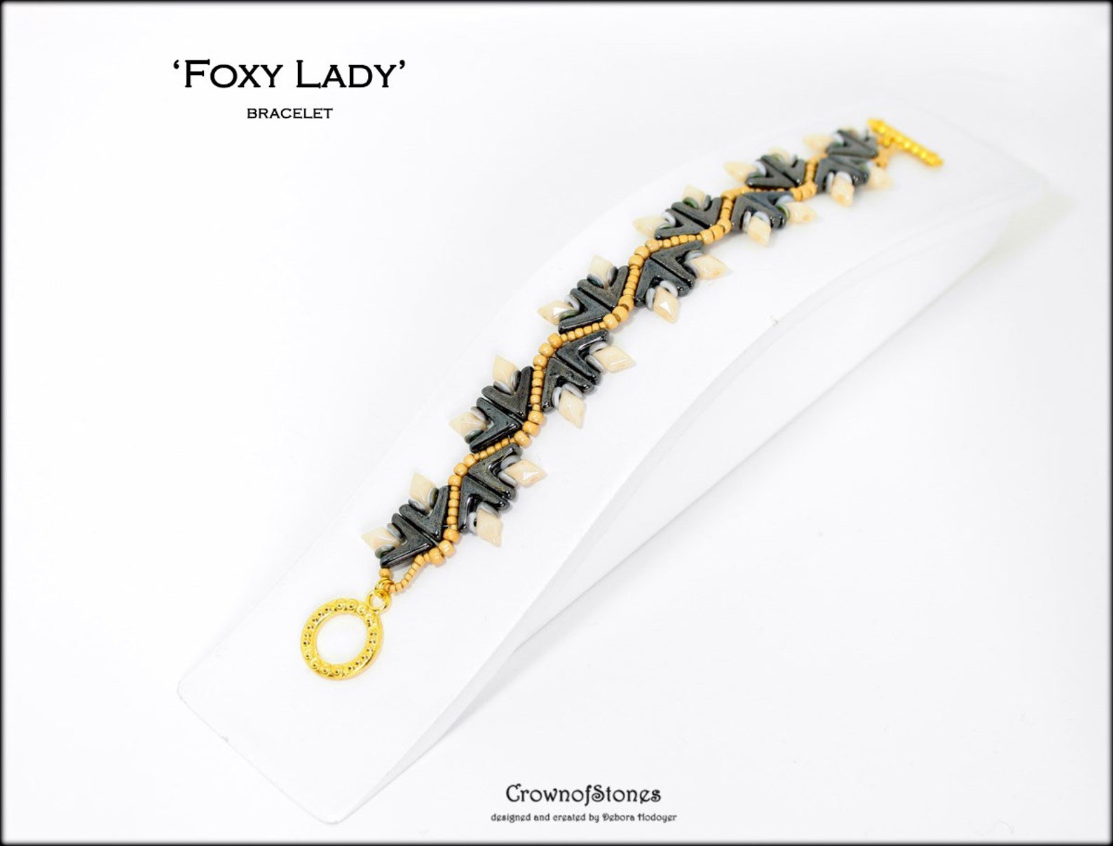 Bead Pattern Beaded Bracelet Foxy Lady Made With AVA Beads, Diamonduo ...