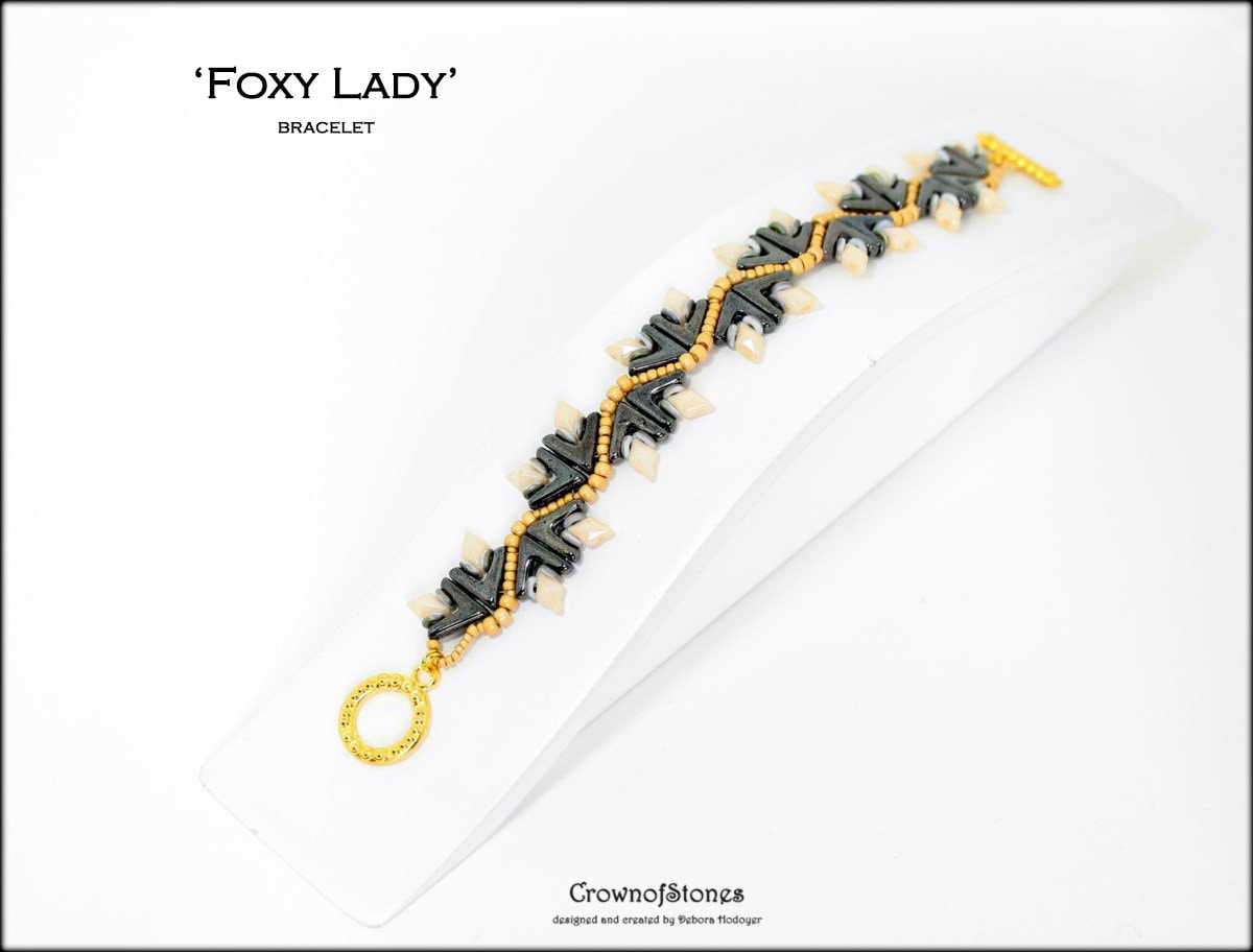 Bead Pattern Beaded Bracelet Foxy Lady Made With AVA Beads, Diamonduo ...