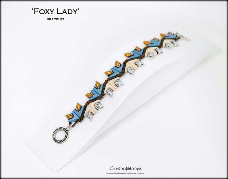 Bead Pattern Beaded Bracelet Foxy Lady Made With AVA Beads, Diamonduo ...