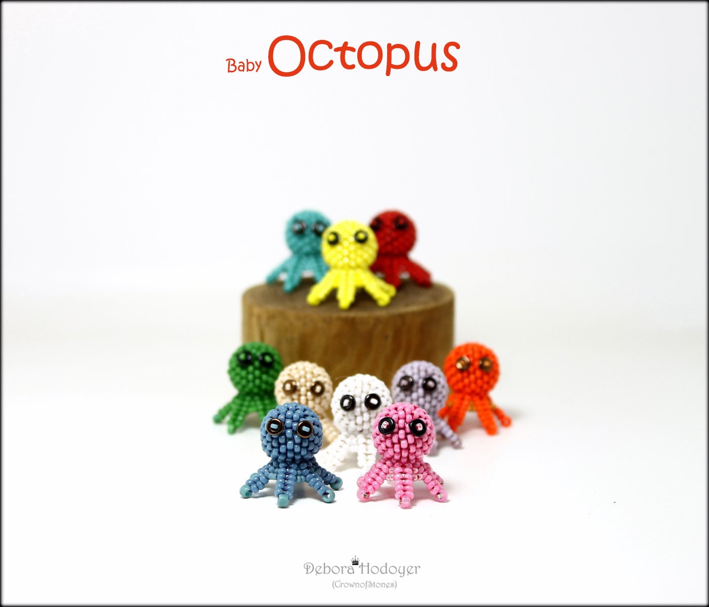 Bead Pattern Beaded Bead Baby Octopus Made With Seed Beads - Etsy