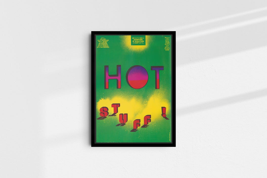 Retro 'hot Stuff' Pop Art Poster: 80s Exhibition Print (digital ...