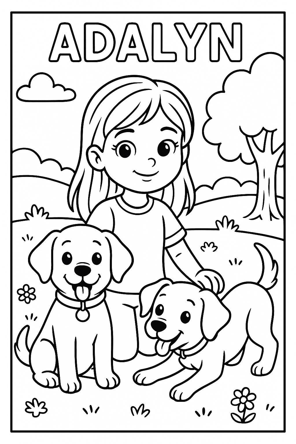 Adalyn Coloring Page - Etsy