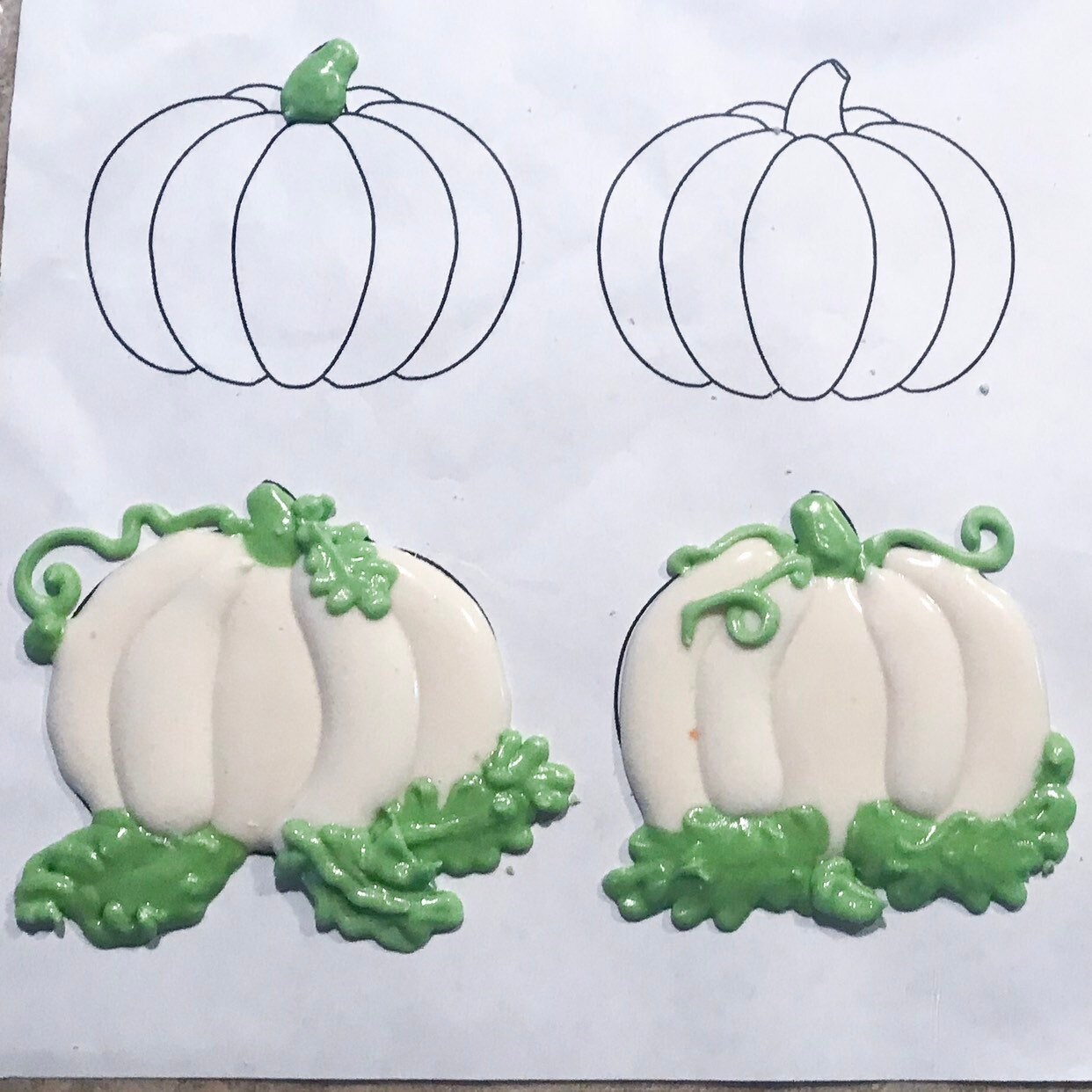 Pumpkin Royal Icing Transfer Sheet, Template. DIY Royal Icing Transfers ...