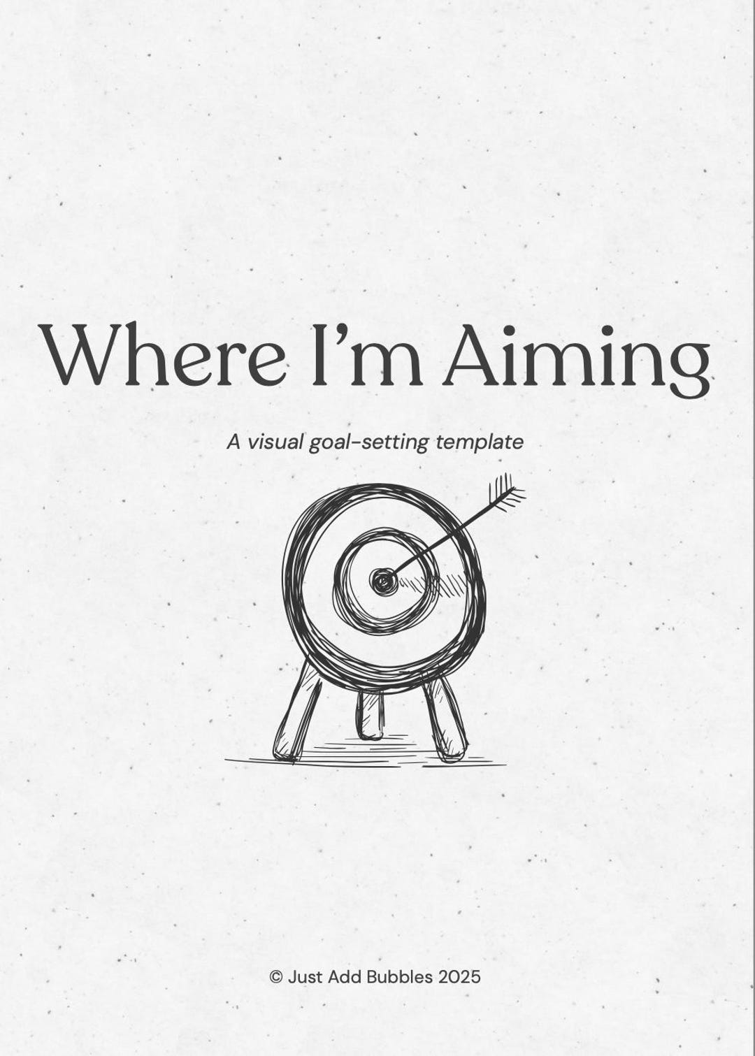Where I’m Aiming – Visual Goal Setting Template | Printable Goal ...