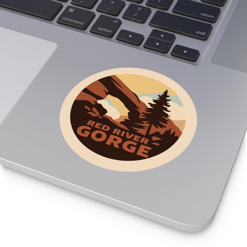 Sticker - Red River Gorge Retro Arch | Round Sticker | RRG Natural ...