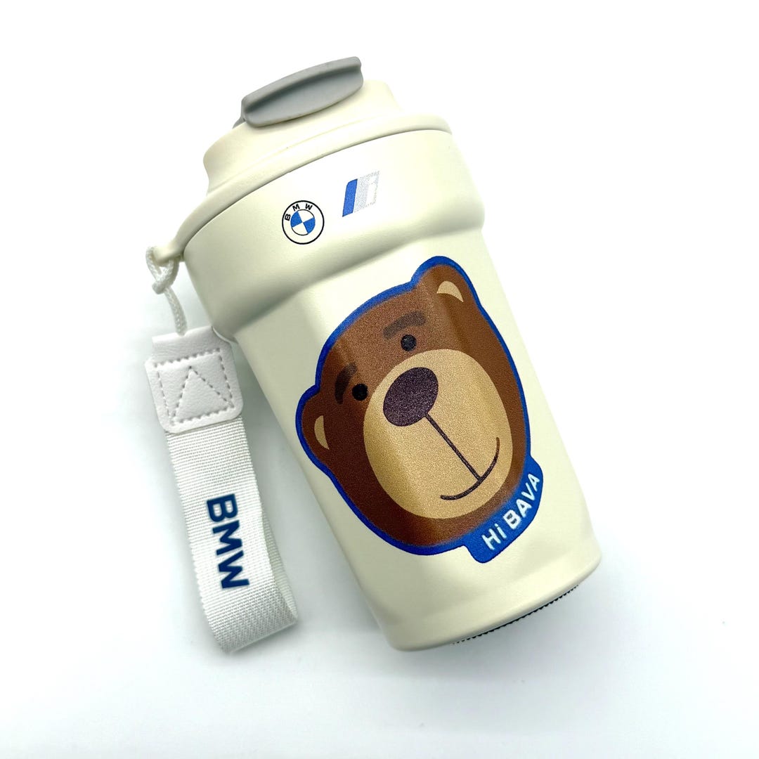 BMW Water Bottle – Hi Bava Bear Design With Carry Strap - Etsy