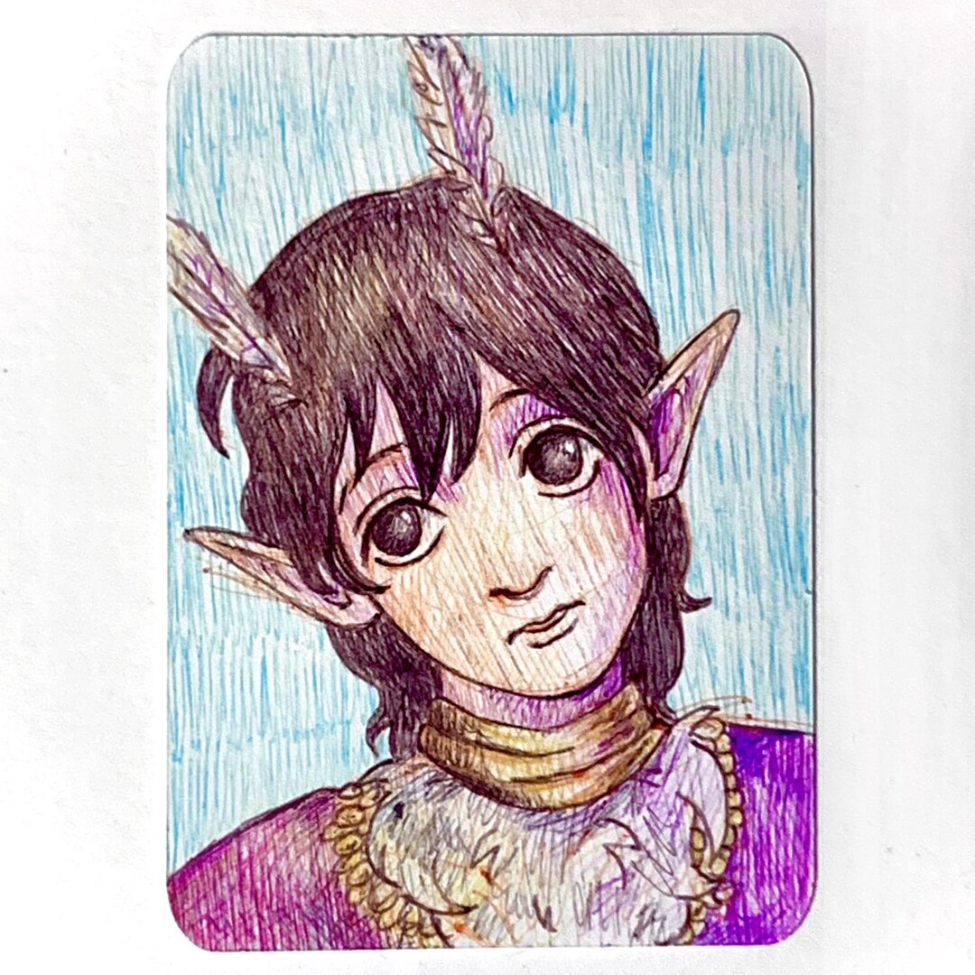 Portrait of Sylvan - Ink ACEO ATC Original Card and Prints - Etsy