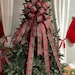 Classic Red Plaid Christmas Tree Topper - Etsy