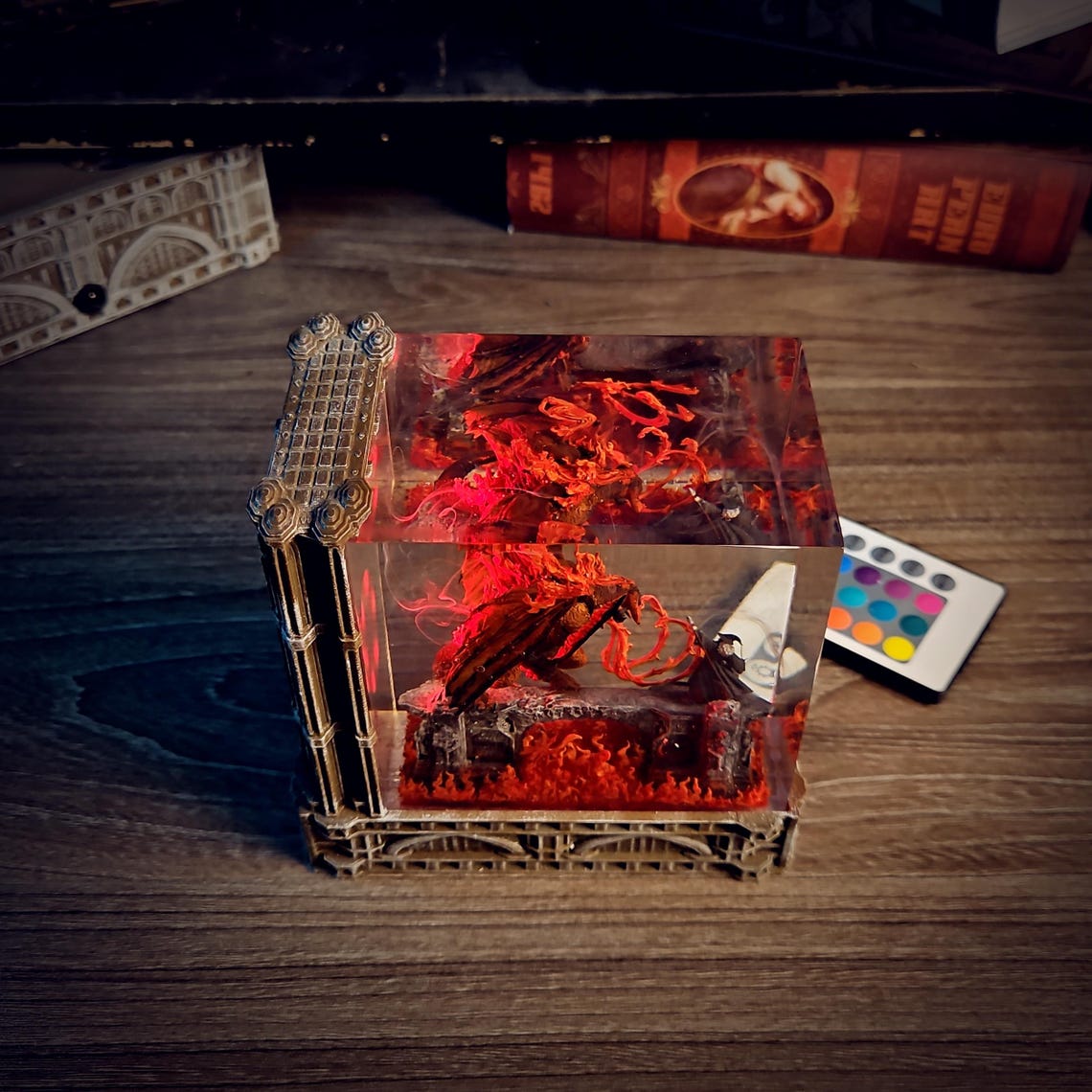 Balr0g Vs Galdaf Battle Diorama Resin Lamp - Lord of the Rings Fantasy ...