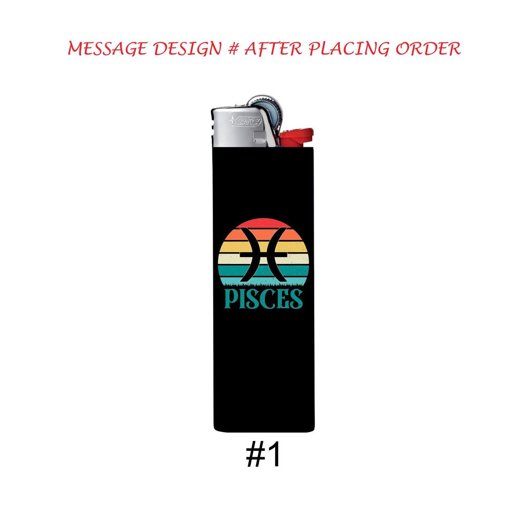 Pisces Zodiac Sign BIC Lighter - Etsy