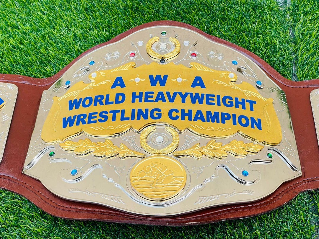 AWA Championship Replica Wrestling Belt 3 Layer Zinc Plates, Adult Size ...
