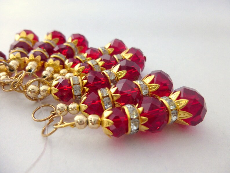 Deep Red Decorative Tassles 1 Pair | Etsy