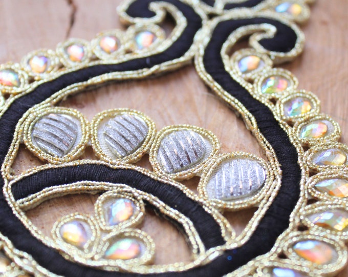 Embroidered Appliqué Patch Black Temple Patches for Jackets, Bags and ...