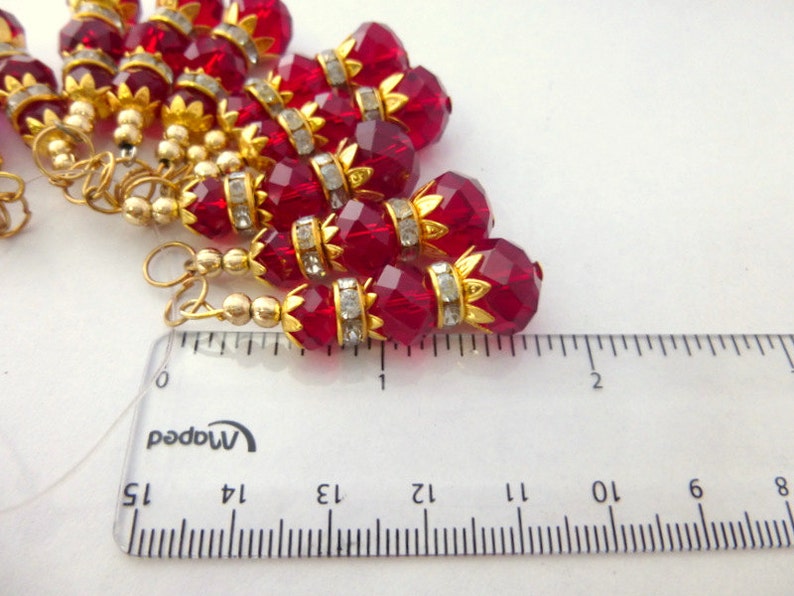 Deep Red Decorative Tassles 1 Pair | Etsy