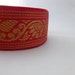 Red and Gold Floral Embroidered Cotton Trim 1 Yard - Etsy