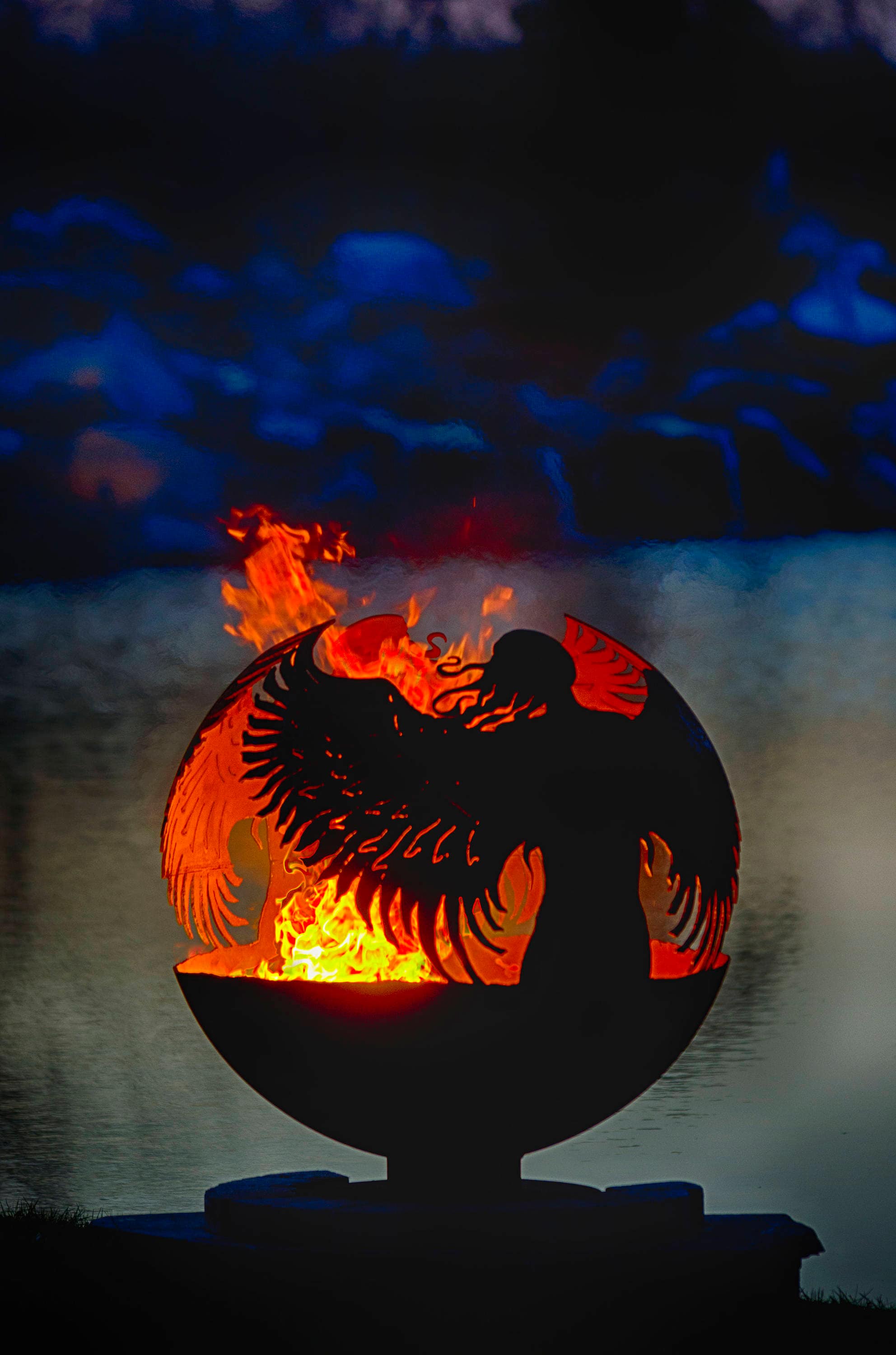 Hidden Angel Fire Pit Sphere Custom Made CALL BEFORE - Etsy